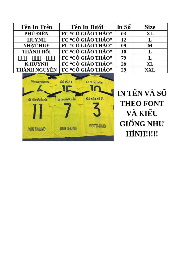 đặt áo đội bóng | PDF