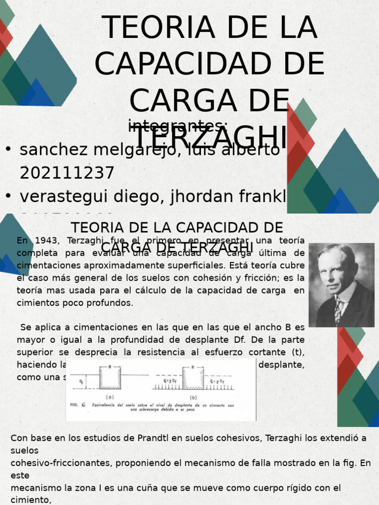 Teoria de La Capacidad de Carga de Terzaghi (Sanchez Luis - Verastegui ...