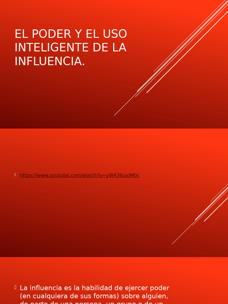 Uso Efectivo de la Influencia en Liderazgo | PDF | Psicología Social ...