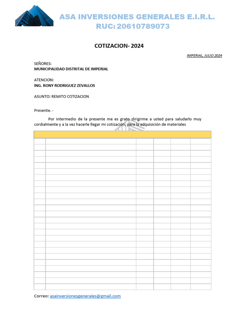 PROFORMAS ECONOMICA - ASA Ok | PDF