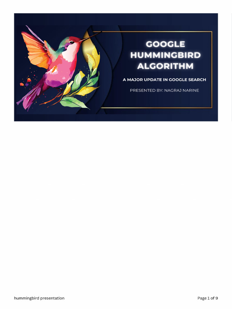 Hummingbird Presentation | PDF