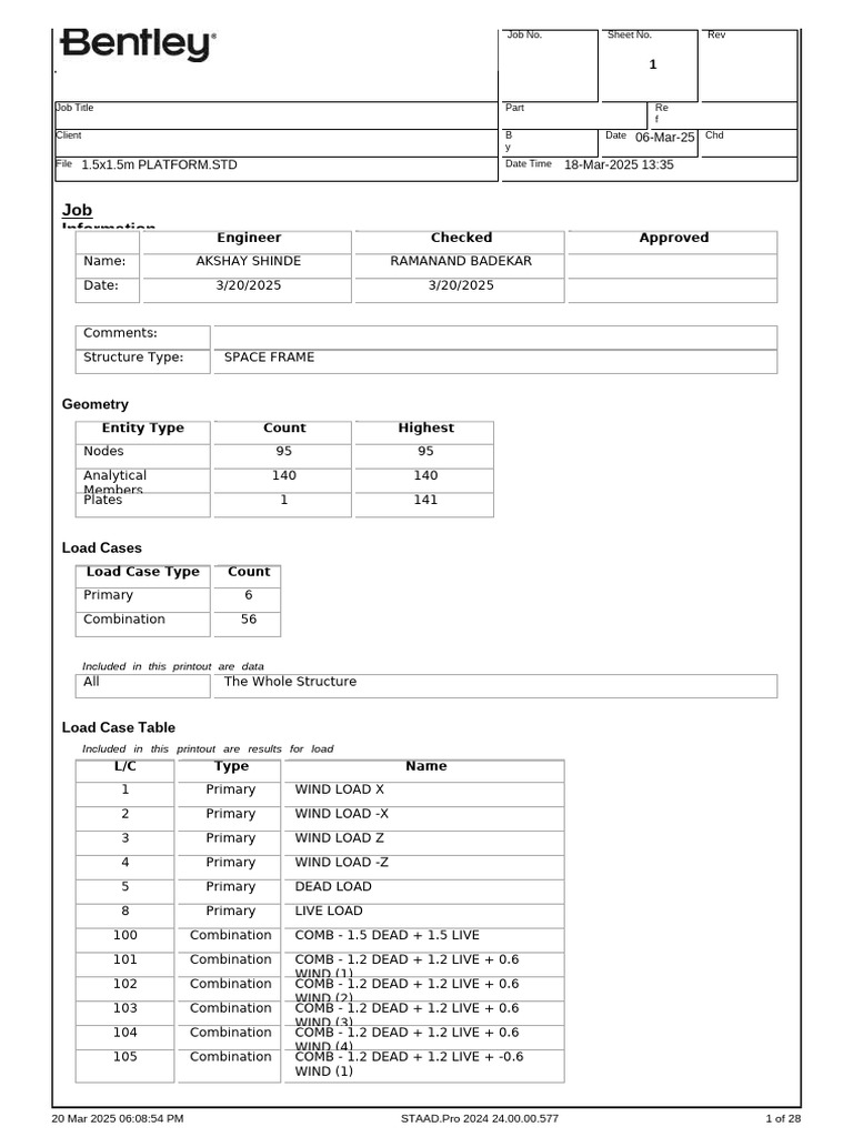 Structural Analysis Load Cases Report | PDF | Structural Engineering ...