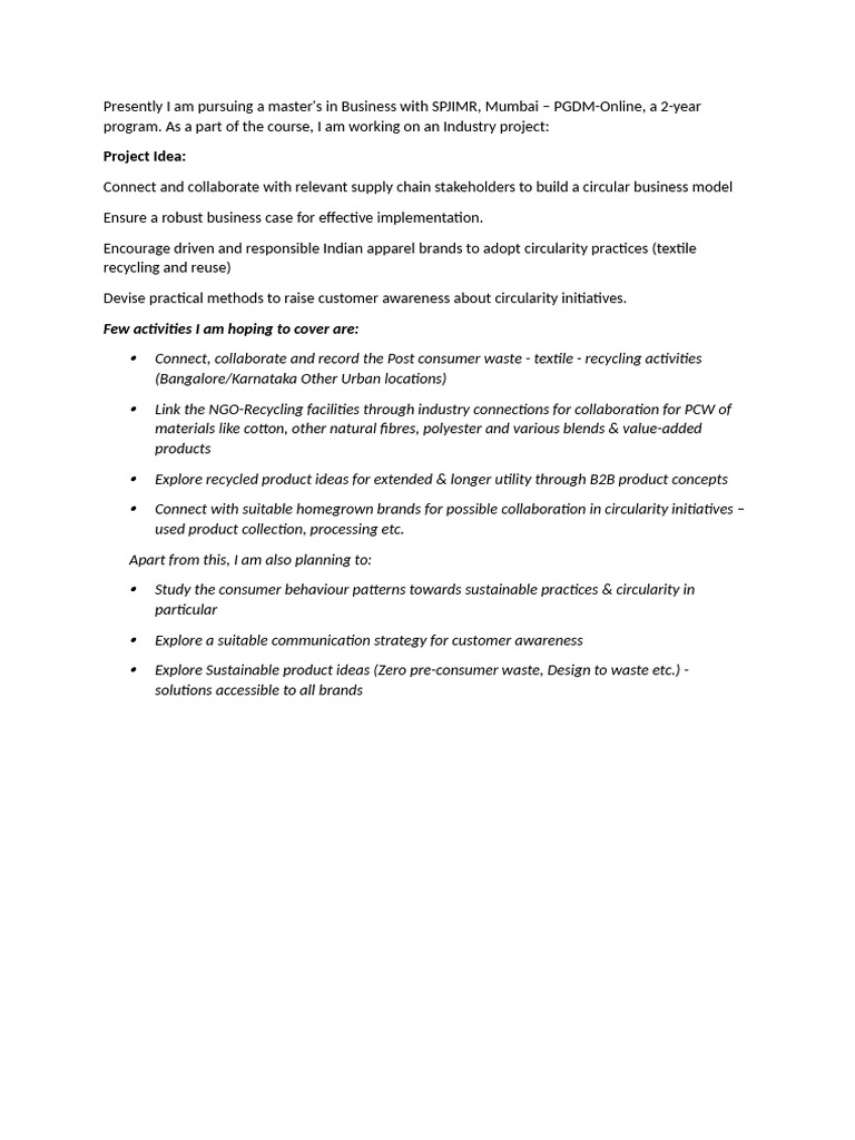 Project Idea - For Brands | PDF