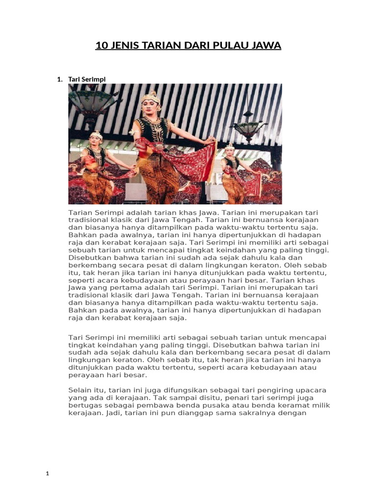 Tarian Asal Jawa | PDF