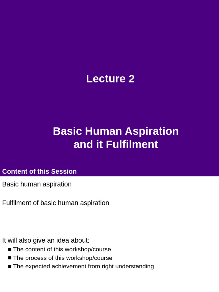 2 Basic Human Aspiration-1 | PDF | Hunger | Food And Agriculture ...