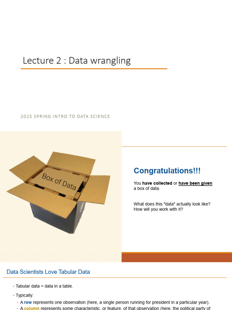 Lecture 2 - data wrangling_update (2) | PDF | Boolean Data Type | Data