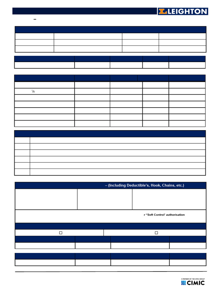 Non-Standard Lifting Plan Template | PDF | Crane (Machine)