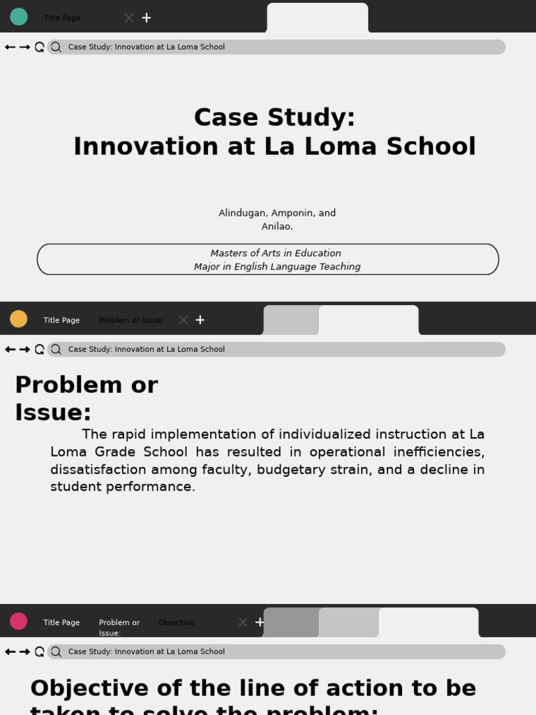 Presentation Case Study La Loma | PDF | Teachers | Teaching Method