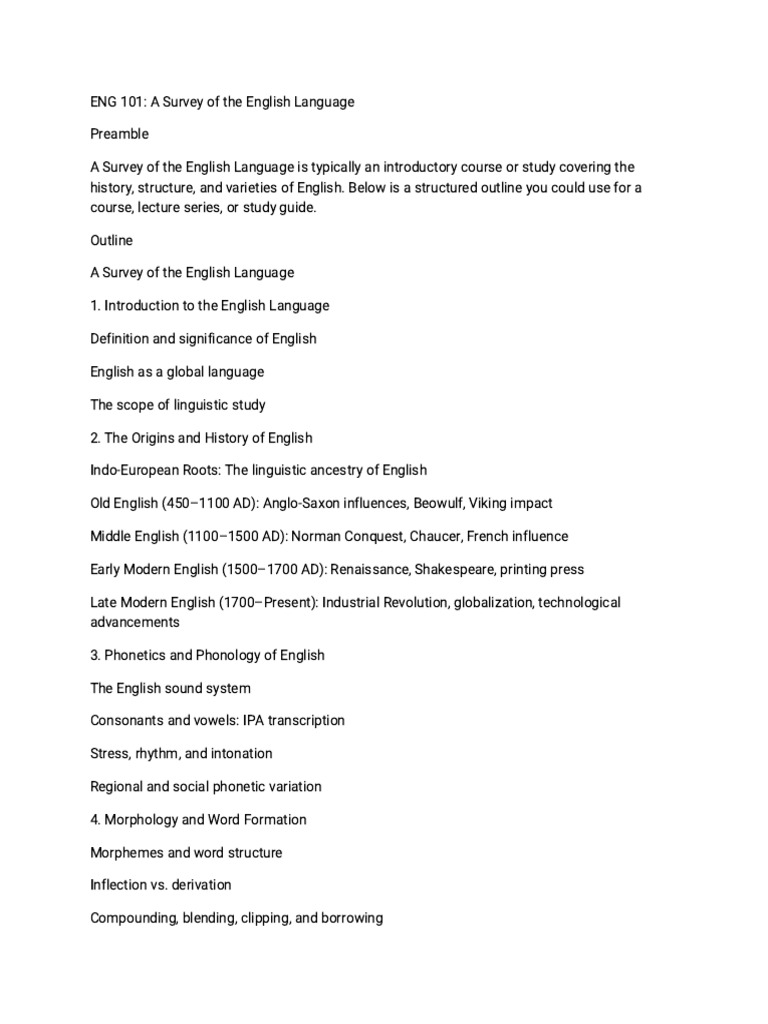 ENG 101 - Outline | PDF