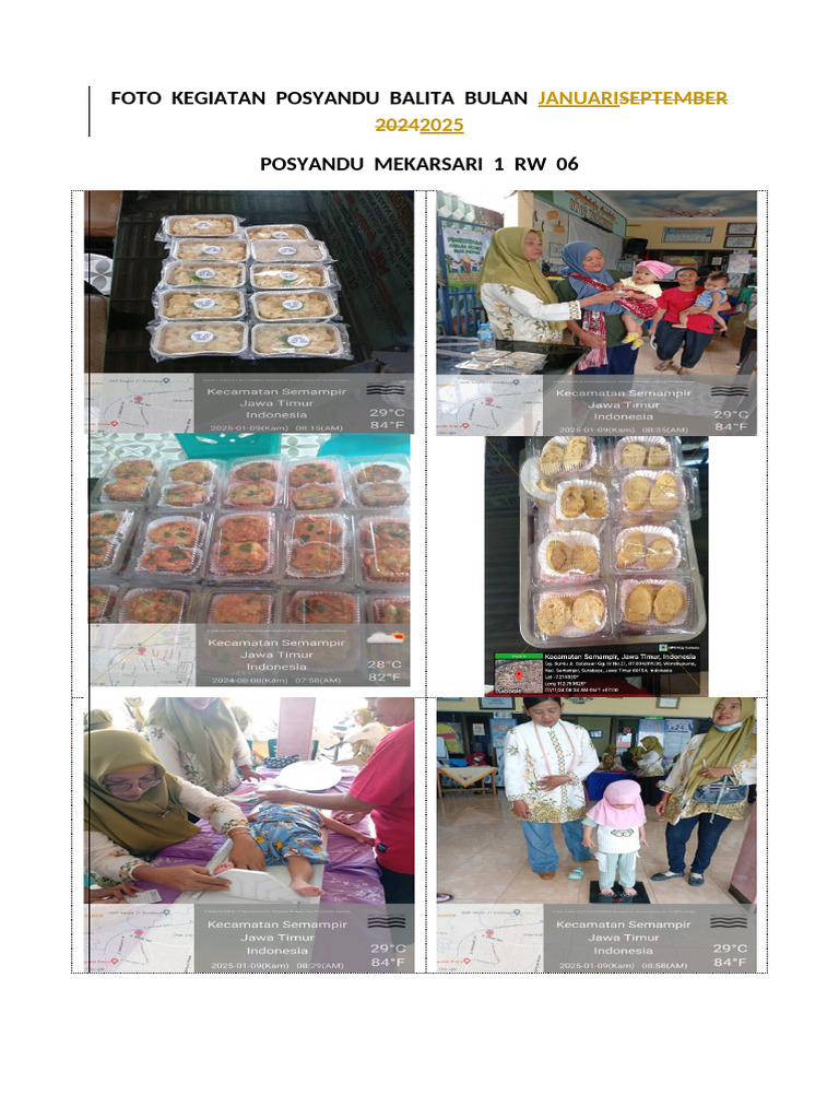 Posyandu Januari 2025 | PDF