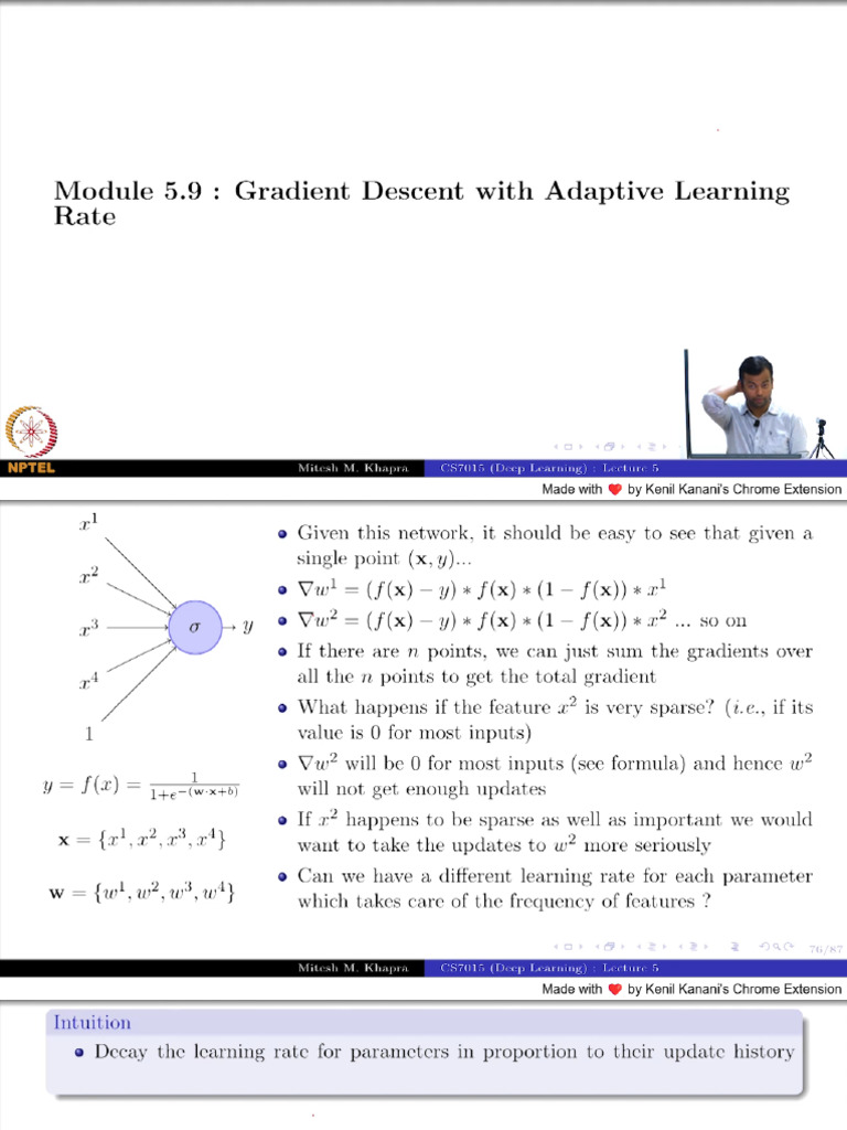 Gradient Descent With Adaptive Learning | PDF
