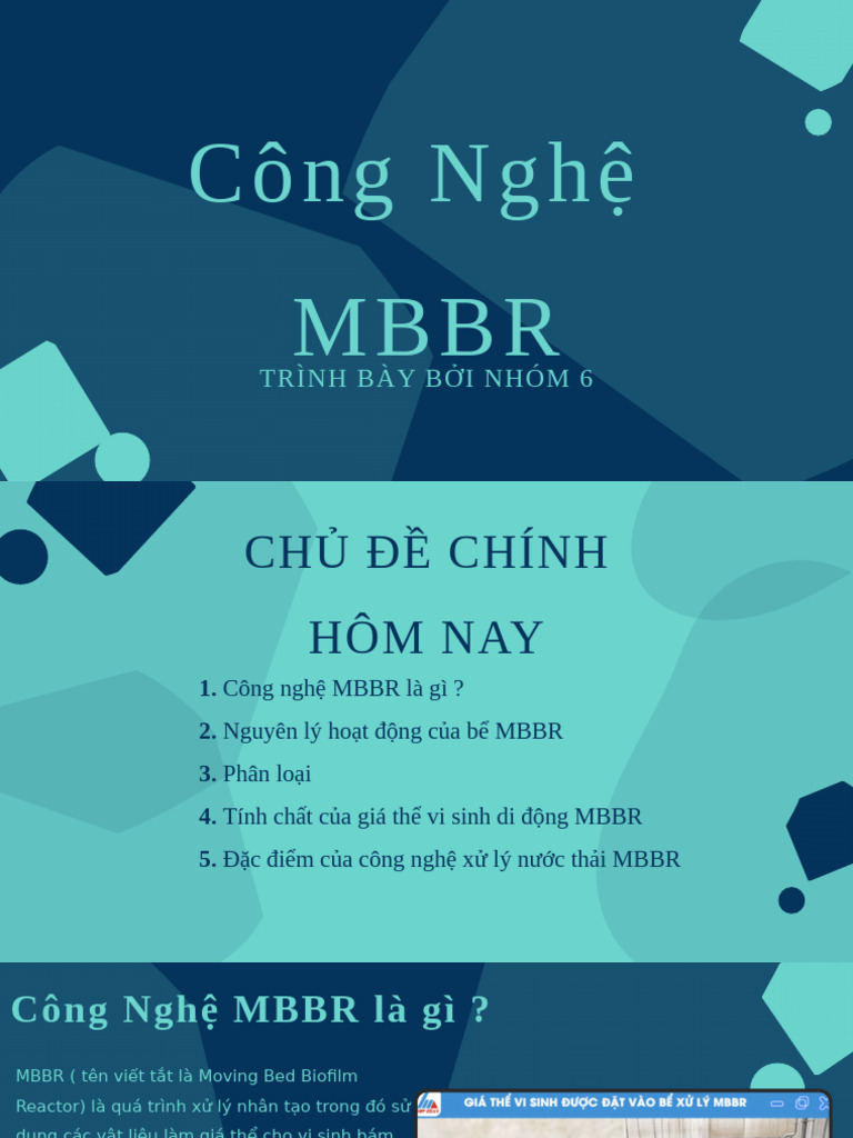 Nhóm 6 - Công Nghệ MBBR | PDF