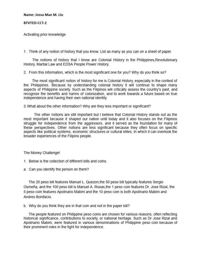 Activating Prior Knowledge | PDF | Philippines