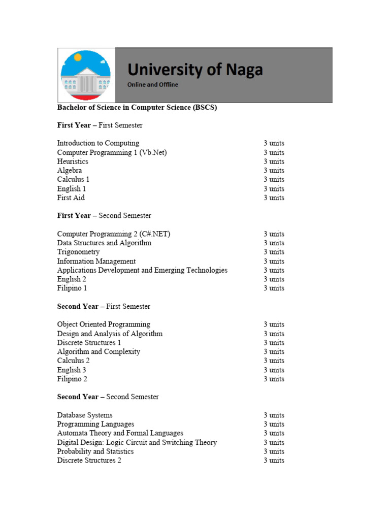 BSCS | PDF | Computer Programming | Computing