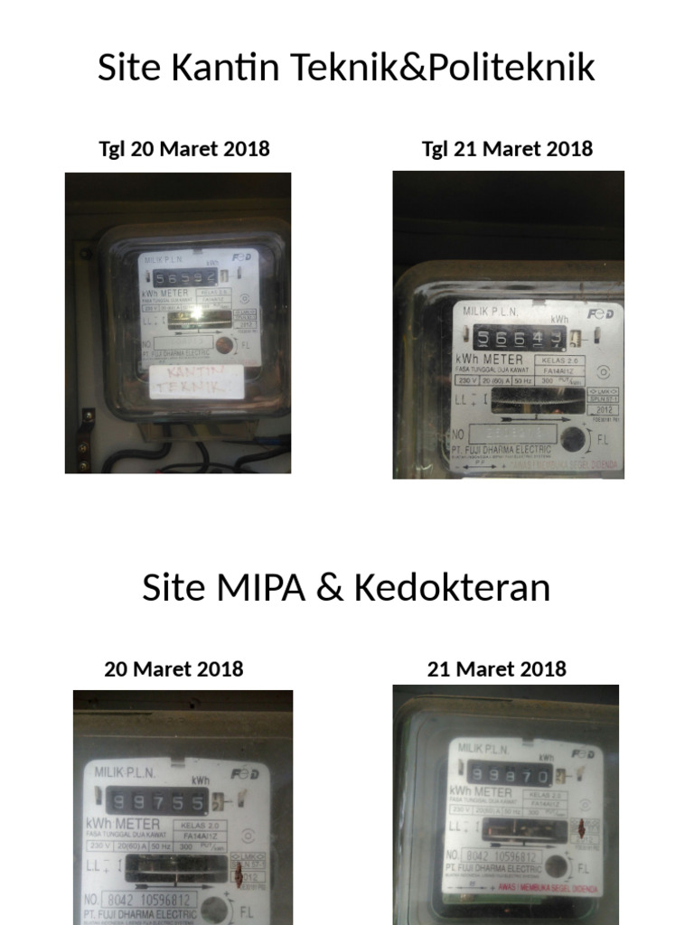 KWH Meter 9 Site UI Untuk 24 Jam | PDF