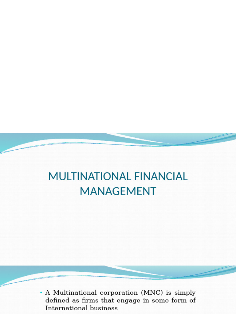 1a Multinational Financial Management | PDF | Multinational Corporation ...