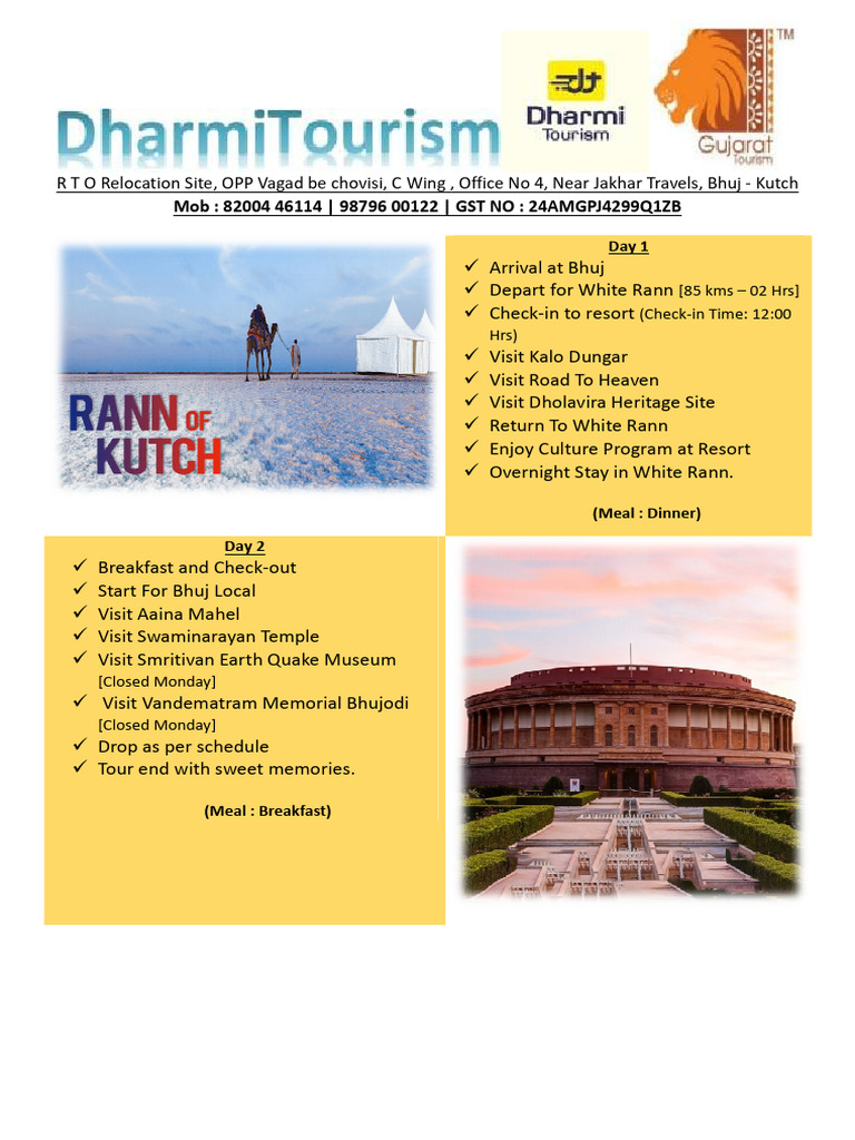 Kutch 2-Day Trip Itinerary and Costs | PDF