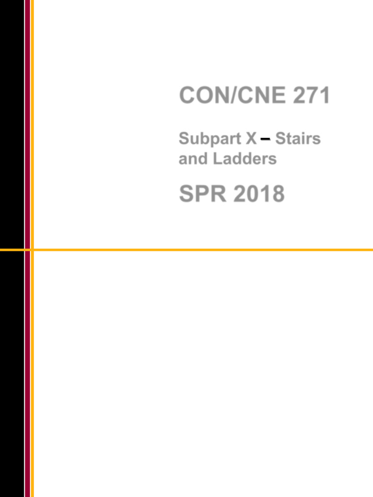 Subpart X - Stairs and Ladders | PDF | Stairs