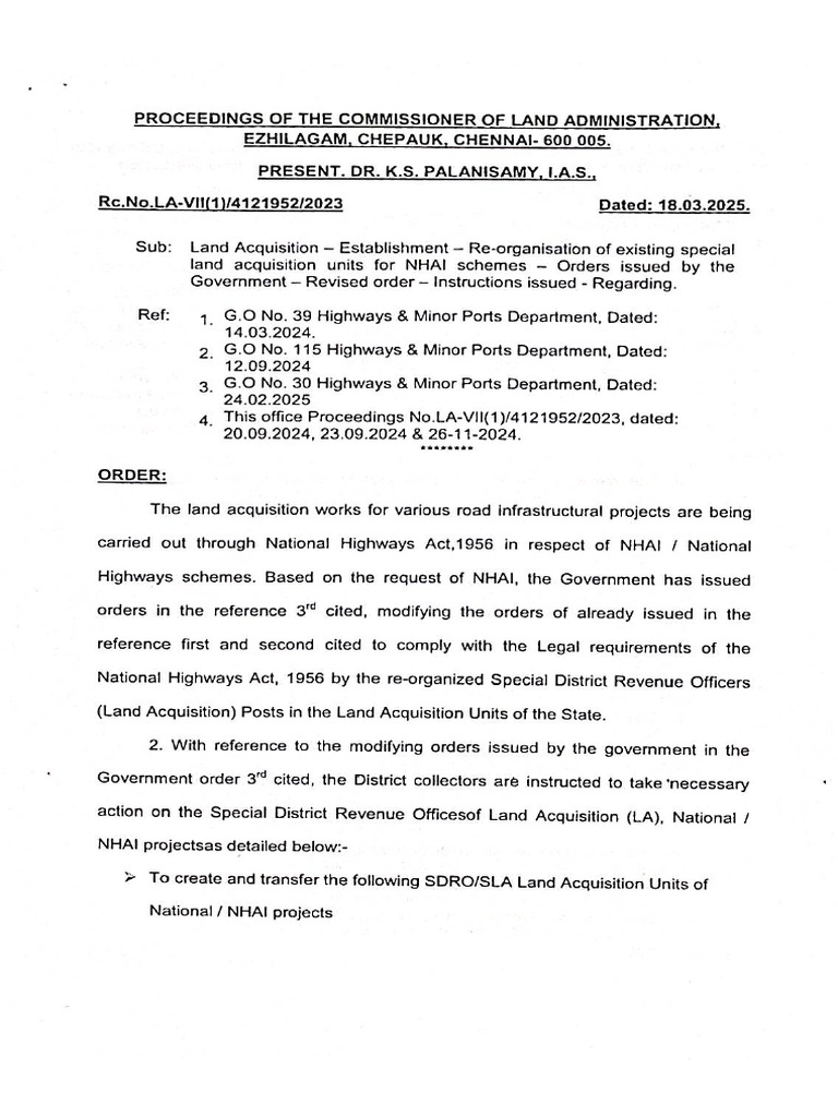 Re-Organisation For NHAI | PDF