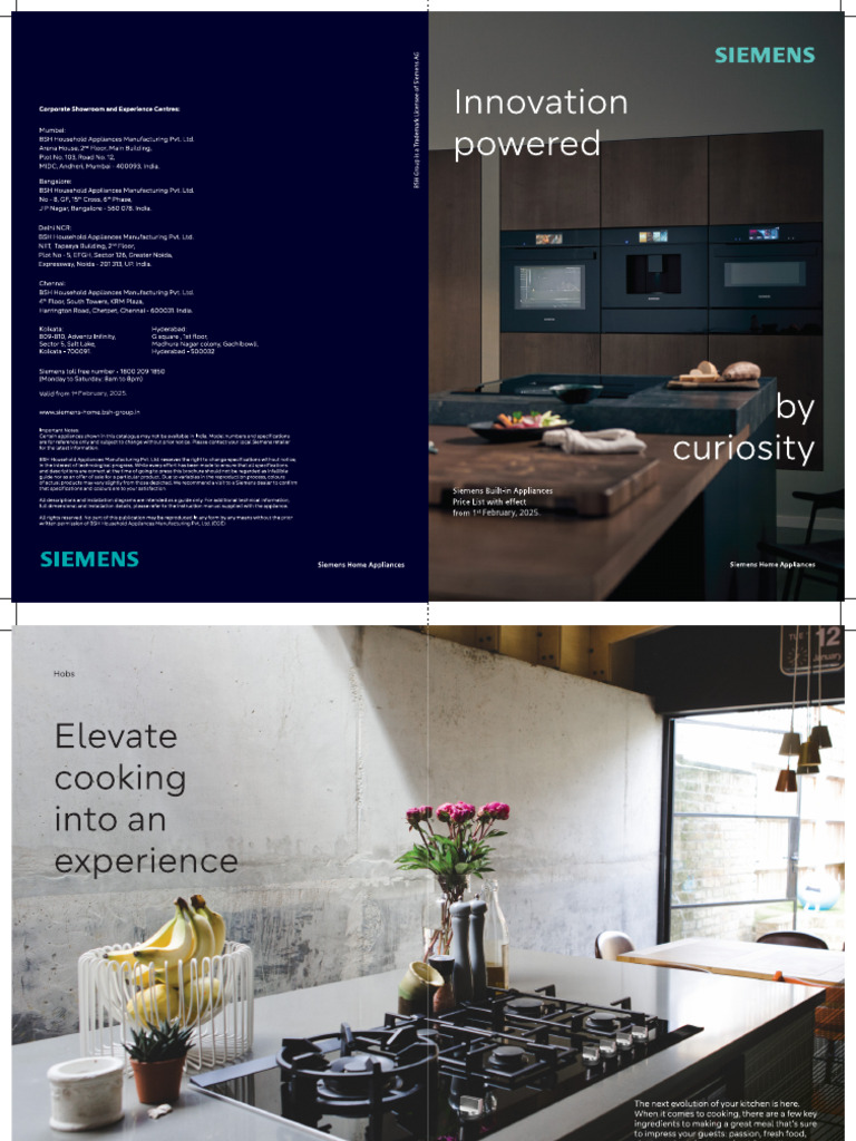 Siemens 2025 Price List & Catalog | PDF | Dishwasher | Refrigerator