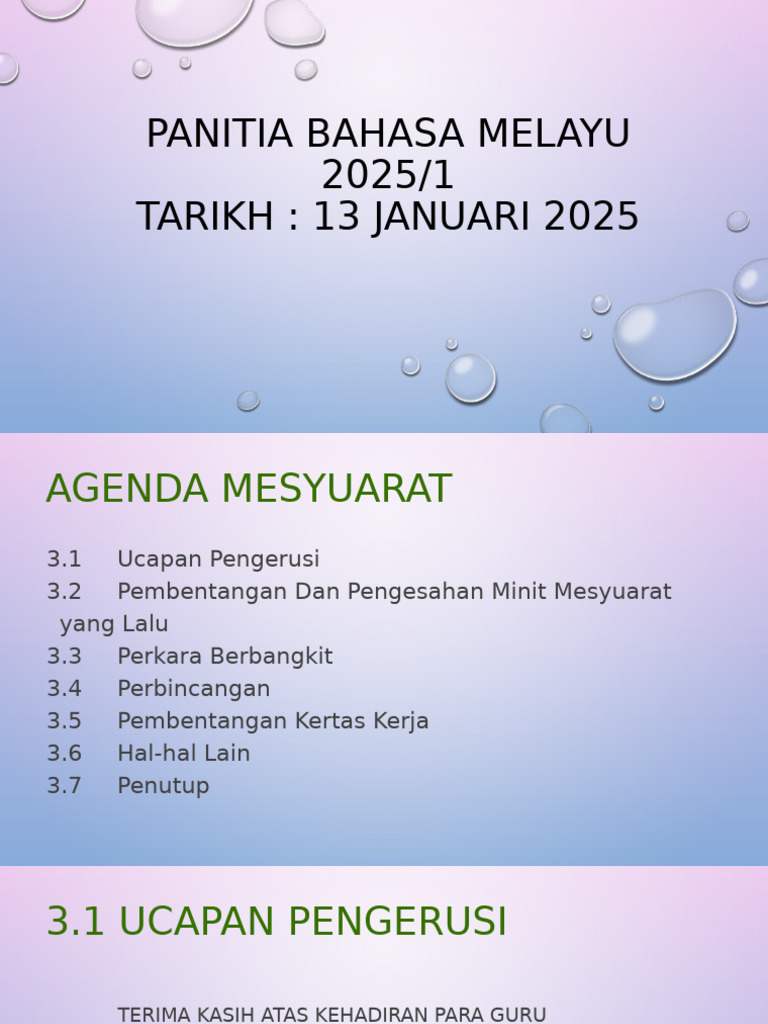 Minit Mesyuarat BM 2025 1 | PDF
