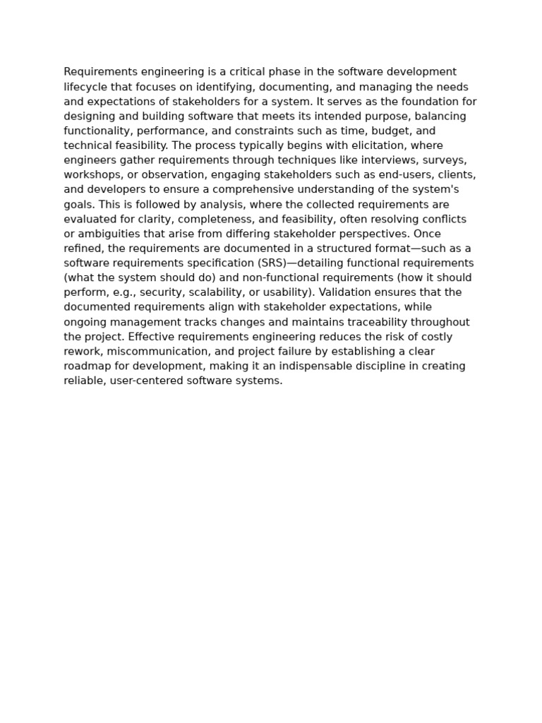 Requirement Engineering | PDF