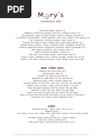 Fallow Restaurant Menu Overview | PDF | Sauce | Pickling
