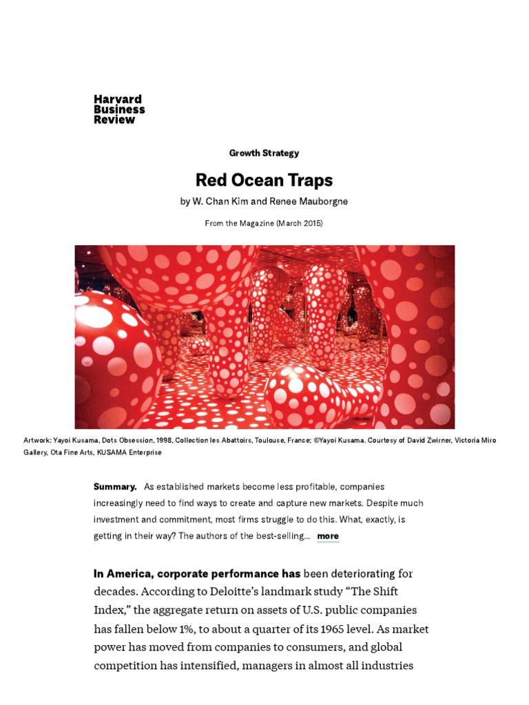 Red Ocean Traps in Market Creation | PDF | Video Game Consoles | E Reader