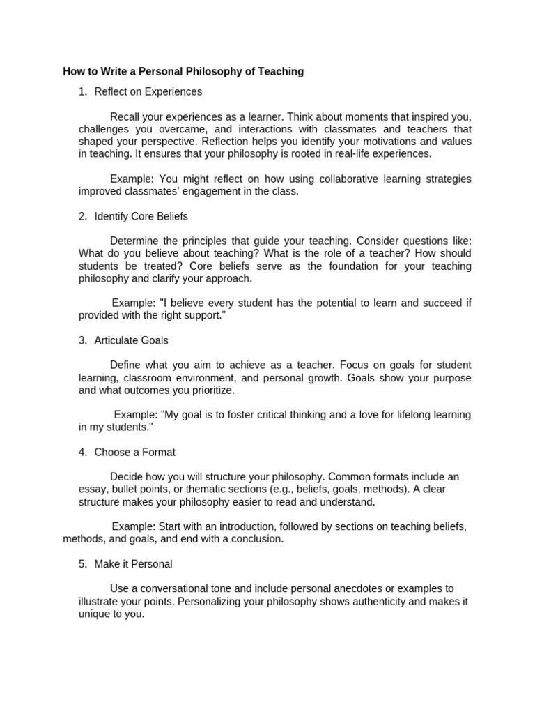 Crafting Your Teaching Philosophy | PDF | Learning | Cognition