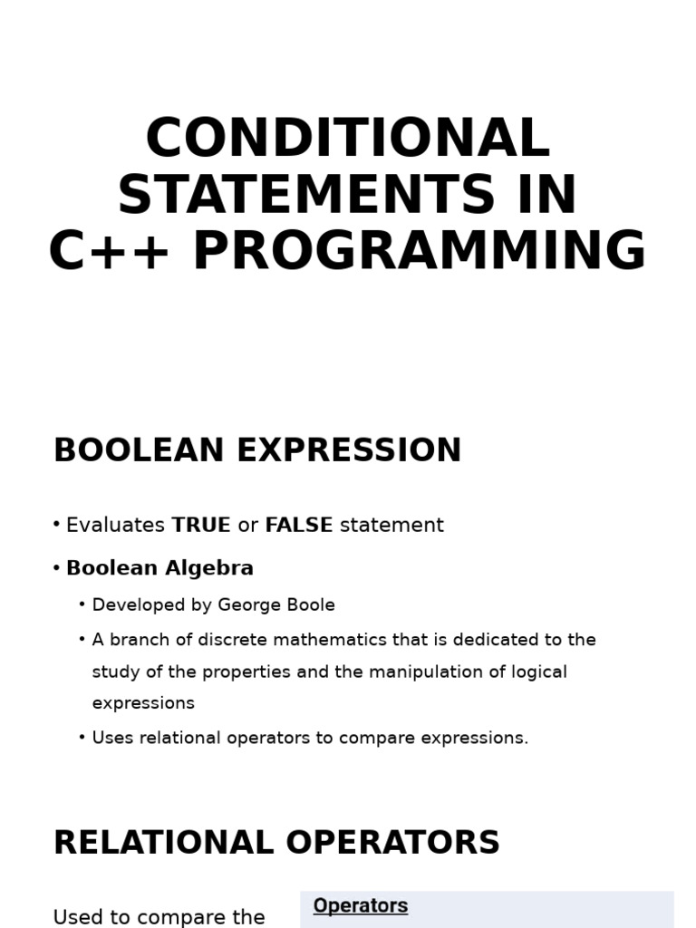 Week 9 - Logical and Relational Operators | PDF | Boolean Algebra | Teaching Mathematics