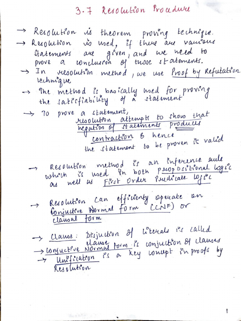 Resolution and Unification | PDF