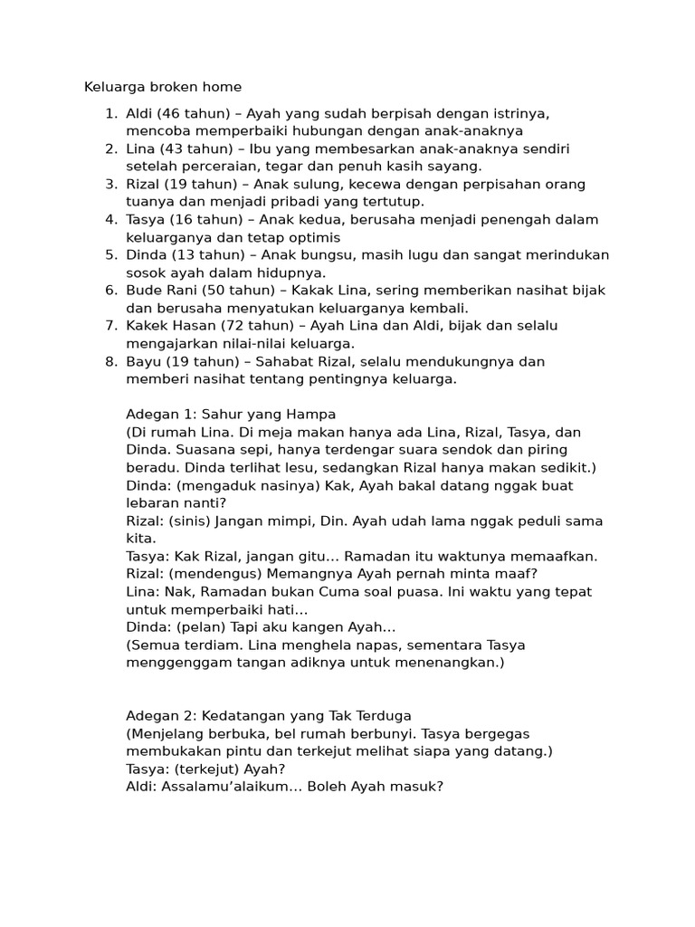 Keluarga Broken Home | PDF