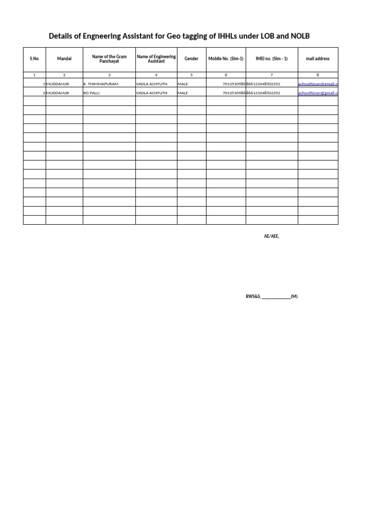 Engineering Assistant details | PDF