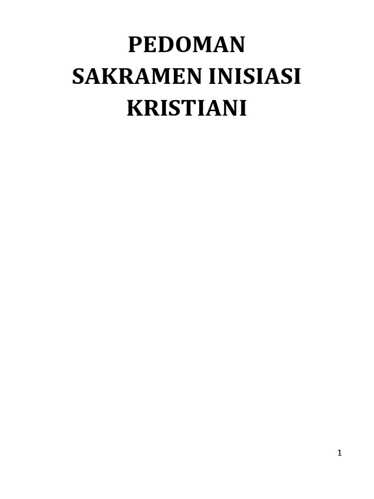 02 Buku Sakramen Inisiasi Kristiani | PDF