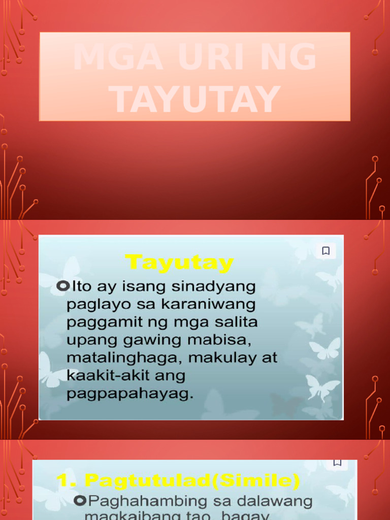 Mga Uri NG Tayutay | PDF