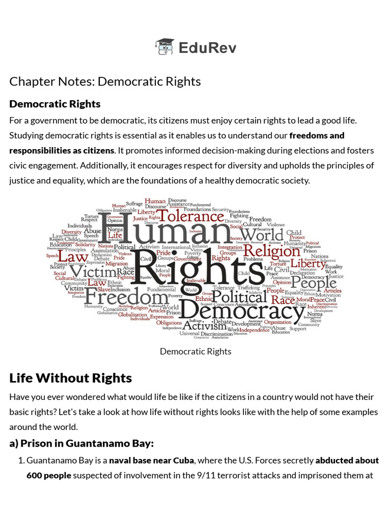 Understanding Democratic Rights and Freedoms | PDF | Equal Opportunity ...