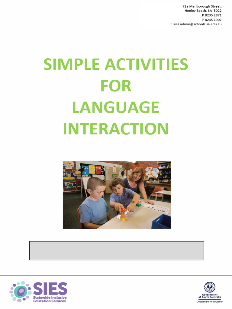 Simple Language Interaction Activities | PDF | Adjective