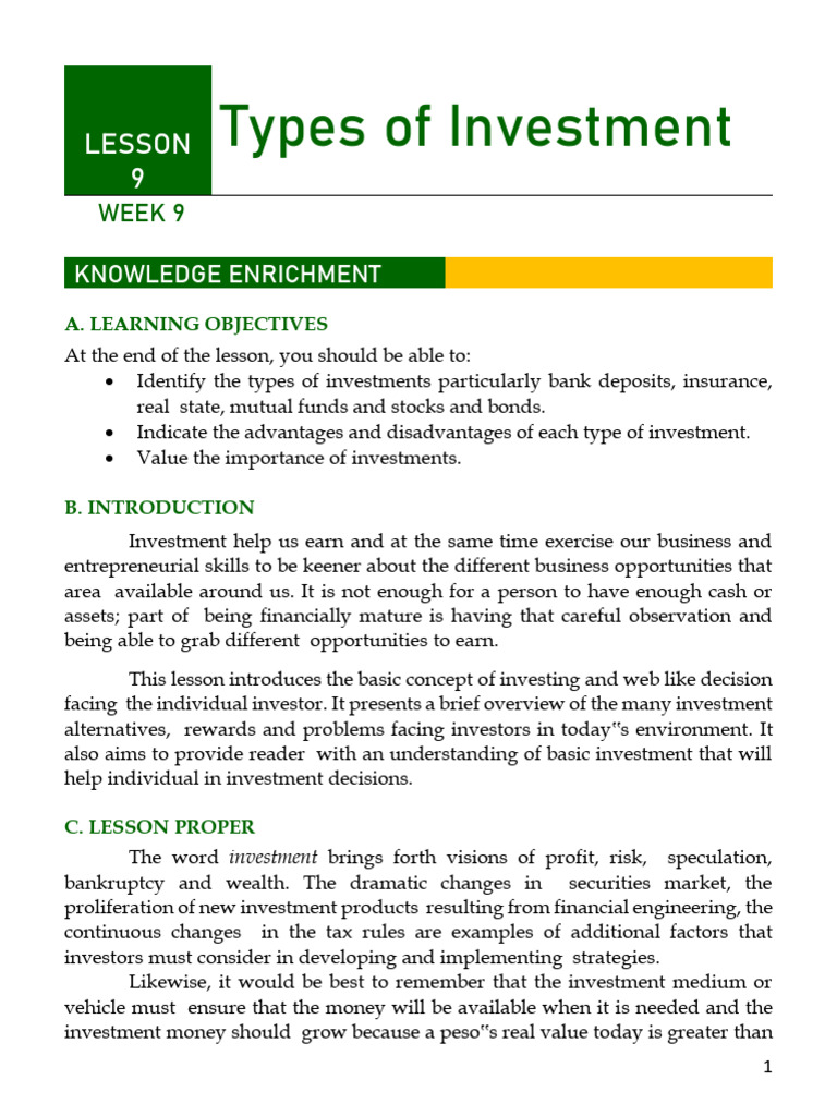 BUSINESS-FINANCE-WEEK-9-10 | PDF | Bonds (Finance) | Investing