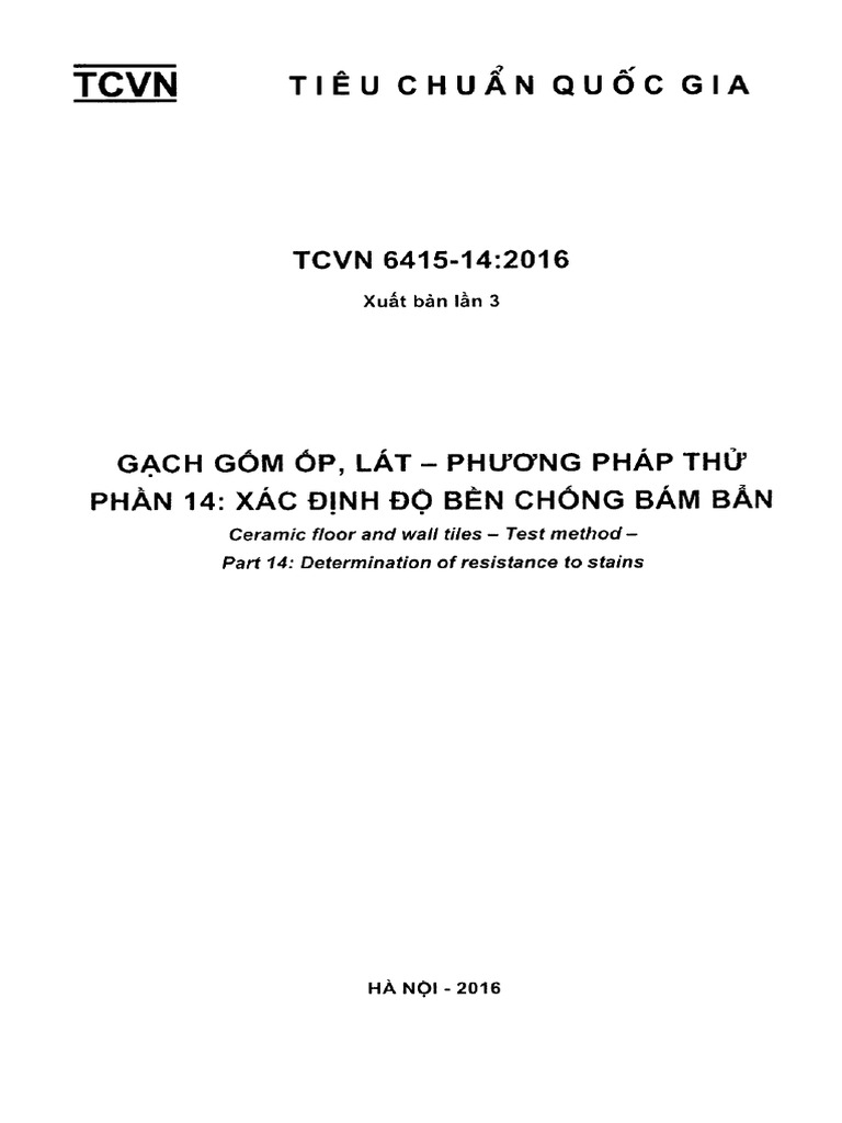 TCVN 6415-14-2016 XĐ Độ Bền Chống Bám Bẩn | PDF