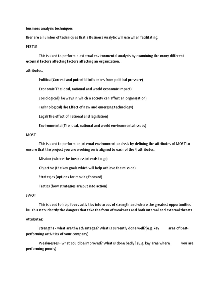 BSA Notes | PDF | Business Analysis | Accountability