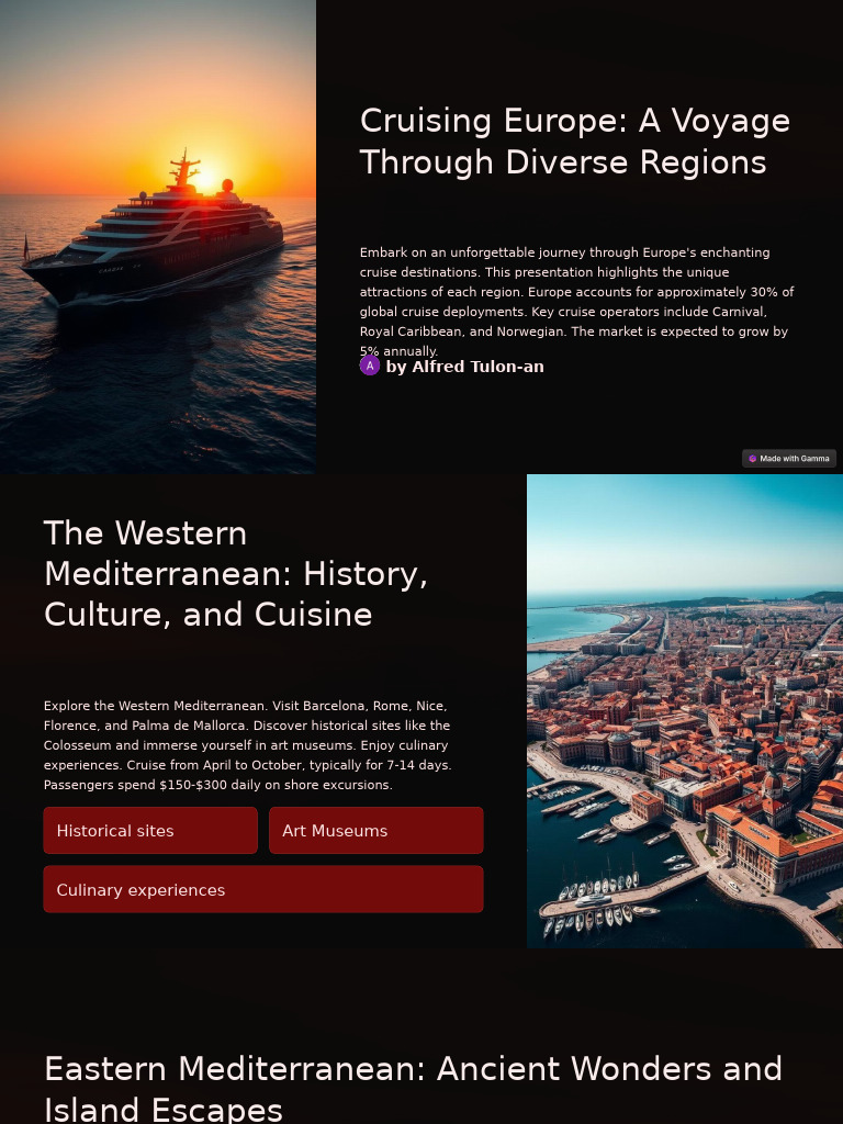 Cruising Europe A Voyage Through Diverse Regions | PDF | Cruise Ship ...