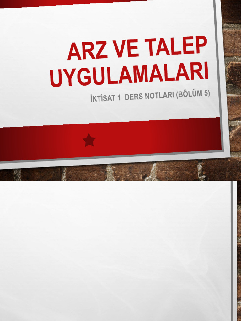 Arz Ve Talep Uygulamaları | PDF