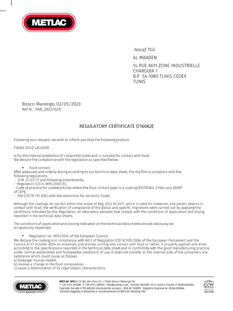 Vernis Metlac 716062 | PDF