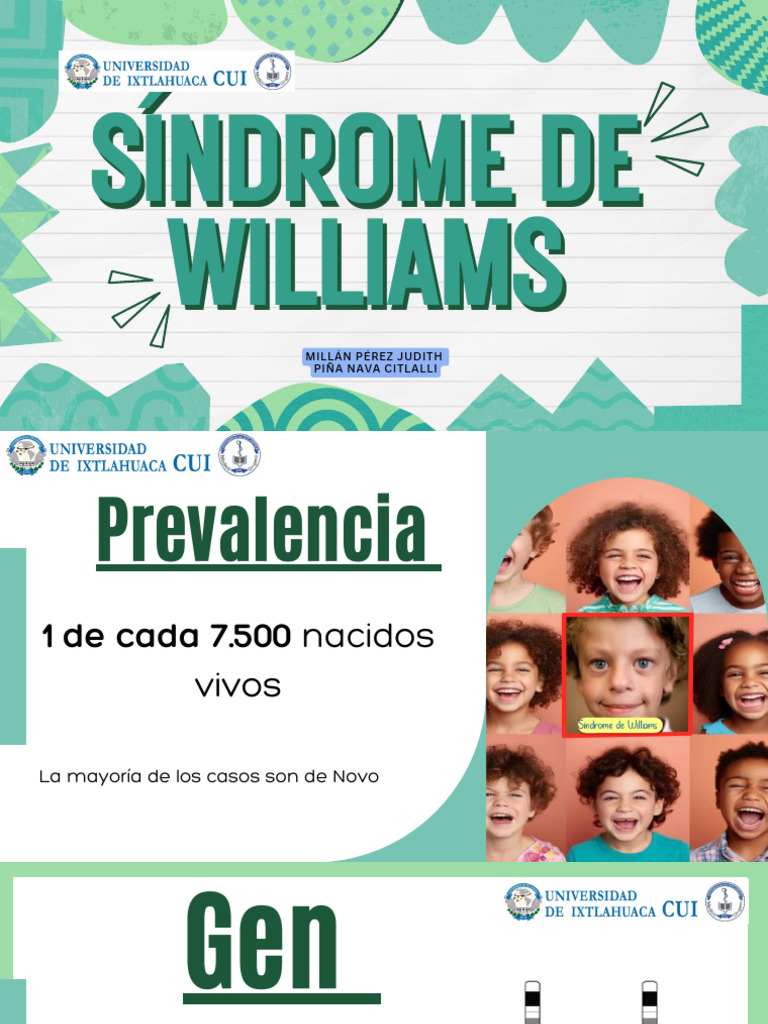 Síndrome de Williams: Causas y Síntomas | PDF | Medicina CLINICA ...