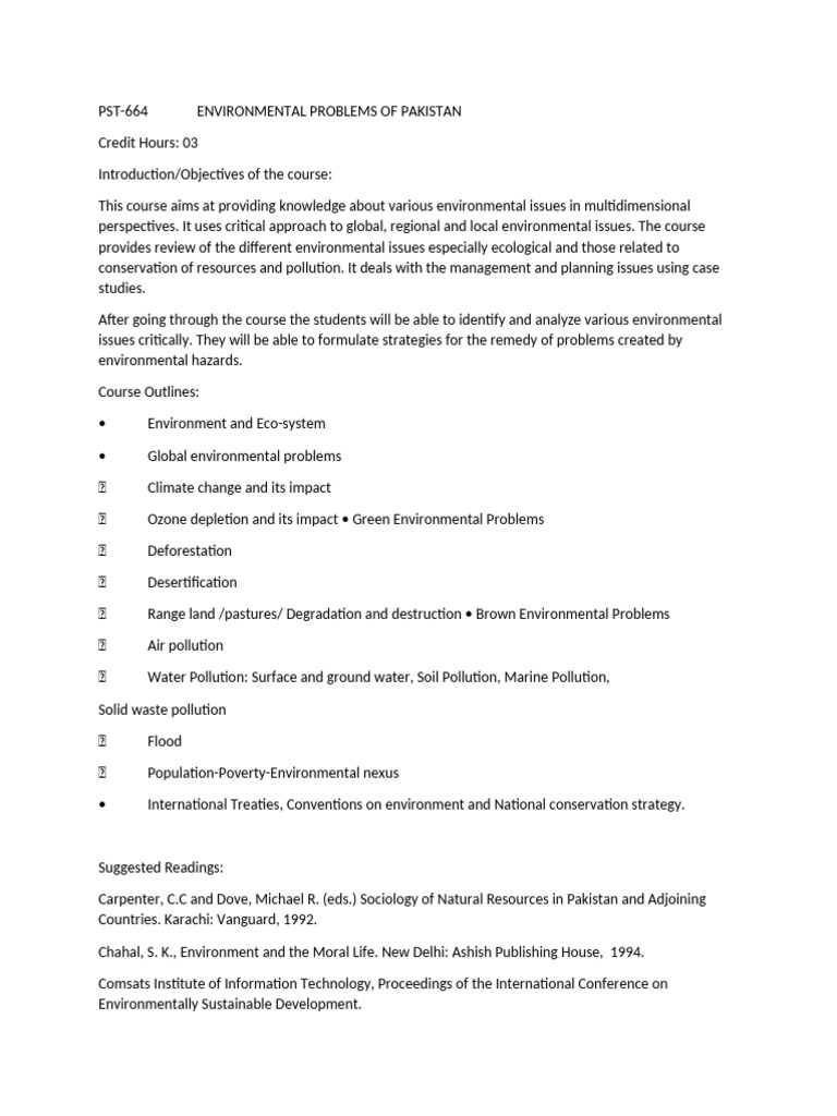 Environmental Problems | PDF