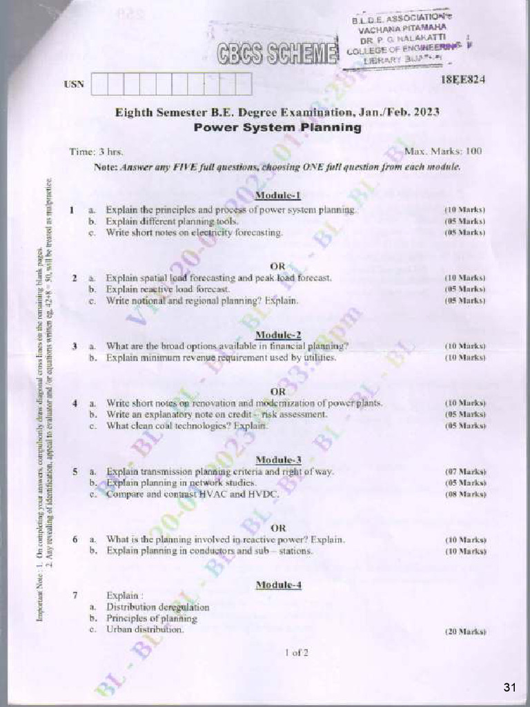 VTU QP Electrical - Jan Feb 2023 | PDF
