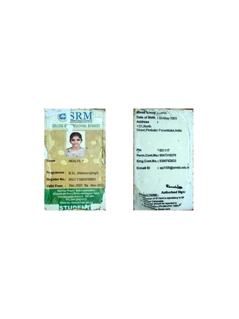 Akalya Id Card | PDF