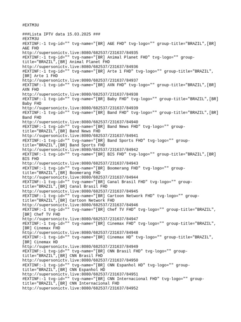 Lista M3u 2024 | PDF | Rio de Janeiro | Televisión
