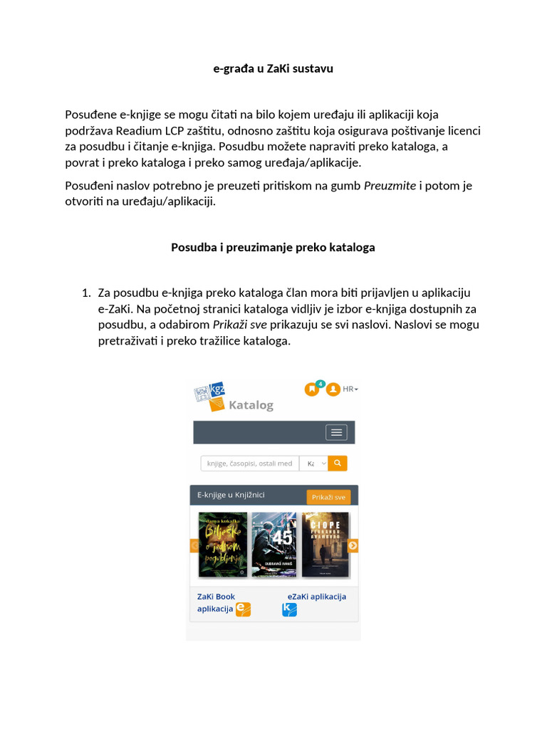 e-knjige- upute | PDF