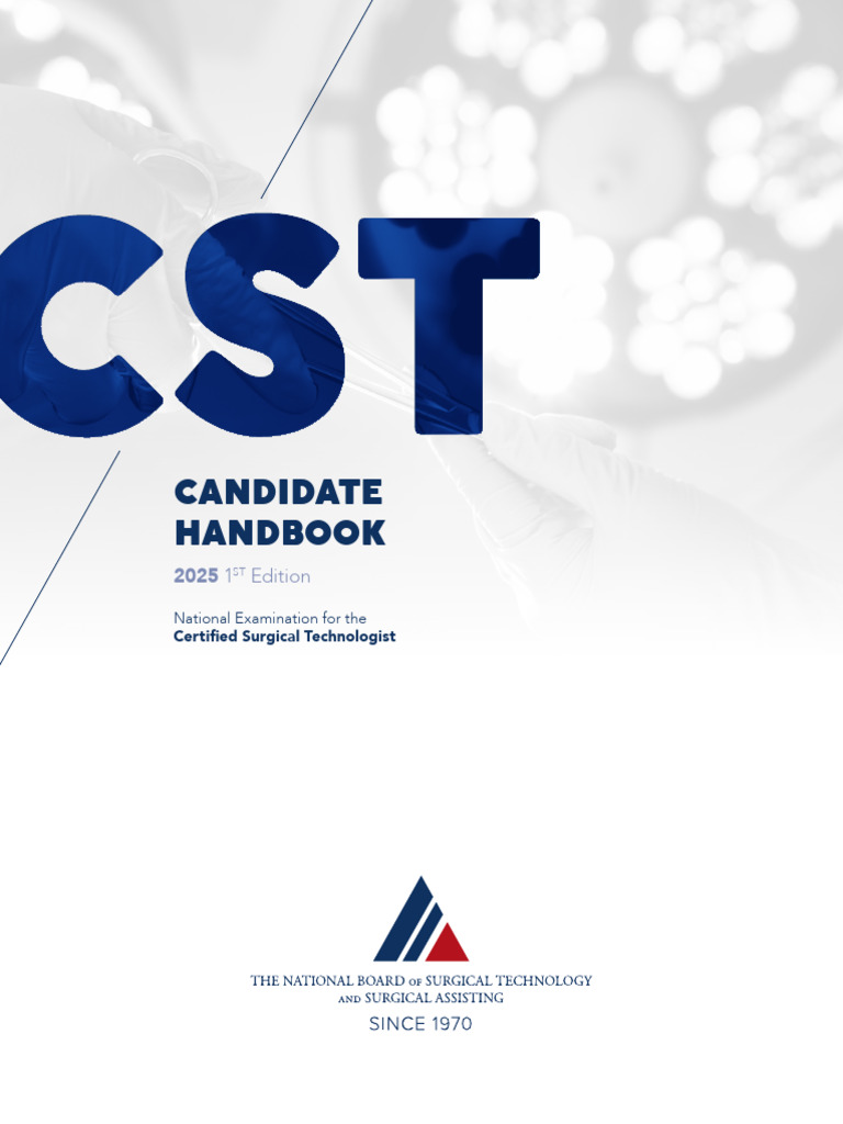 2025 CST Candidate Handbook Overview | PDF | Surgery | Identity Document